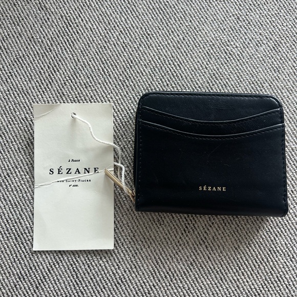 Sezane | Bags | Szane Auguste Wallet Black Nwt | Poshmark